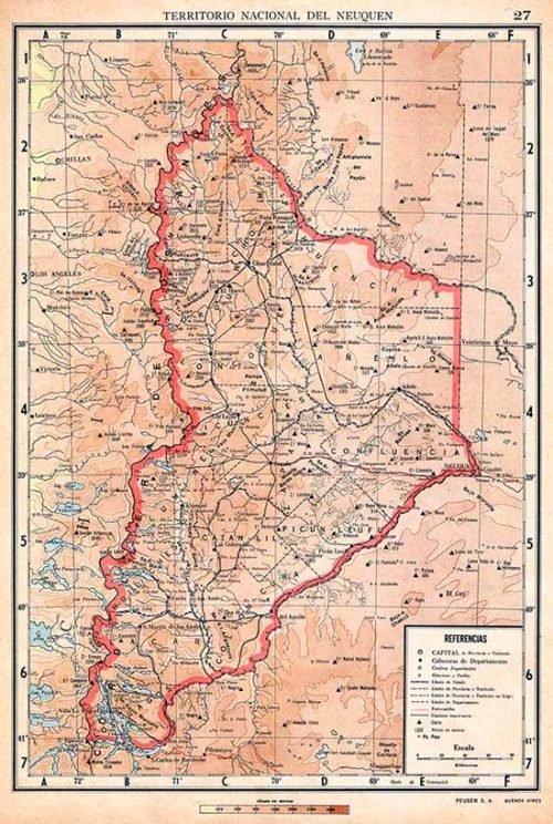 Mapa de la Gobernación del Neuquén en 1887 | Más Neuquén