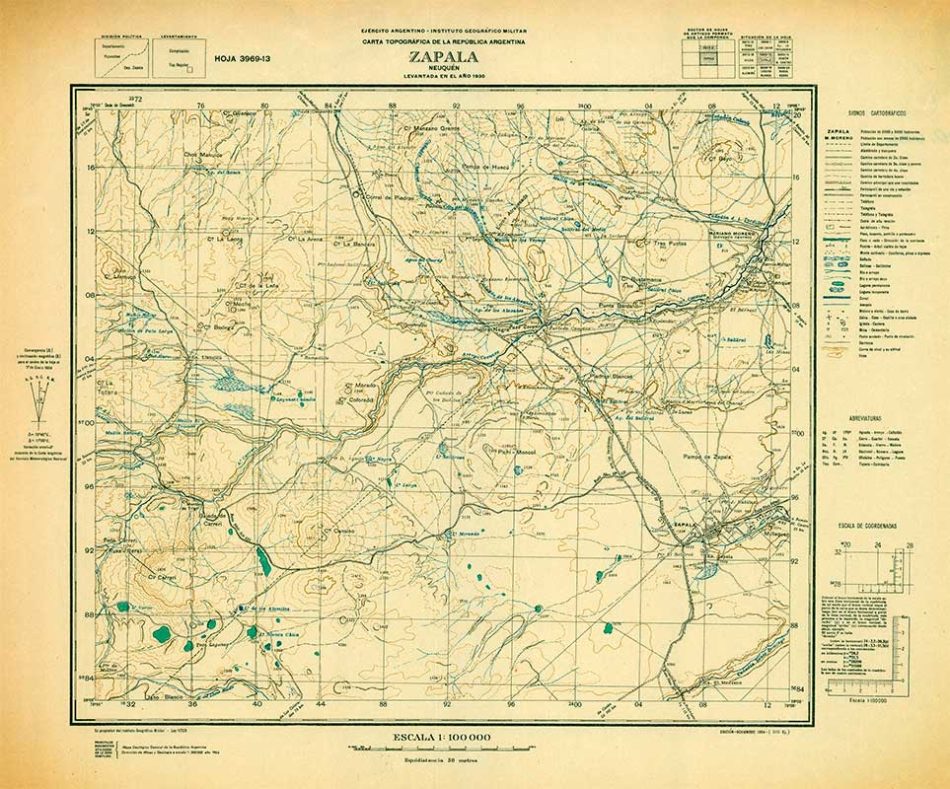 Zapala - 1930 - Carta topográfica | Más Neuquén