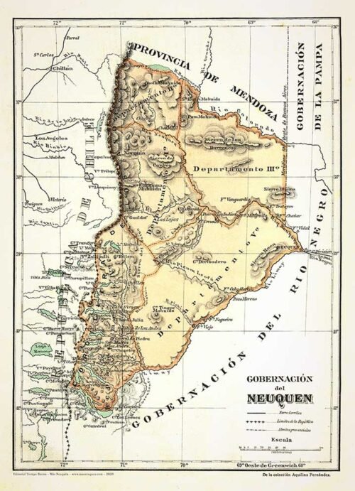 Mapa de Neuquén – 1897 | Más Neuquén