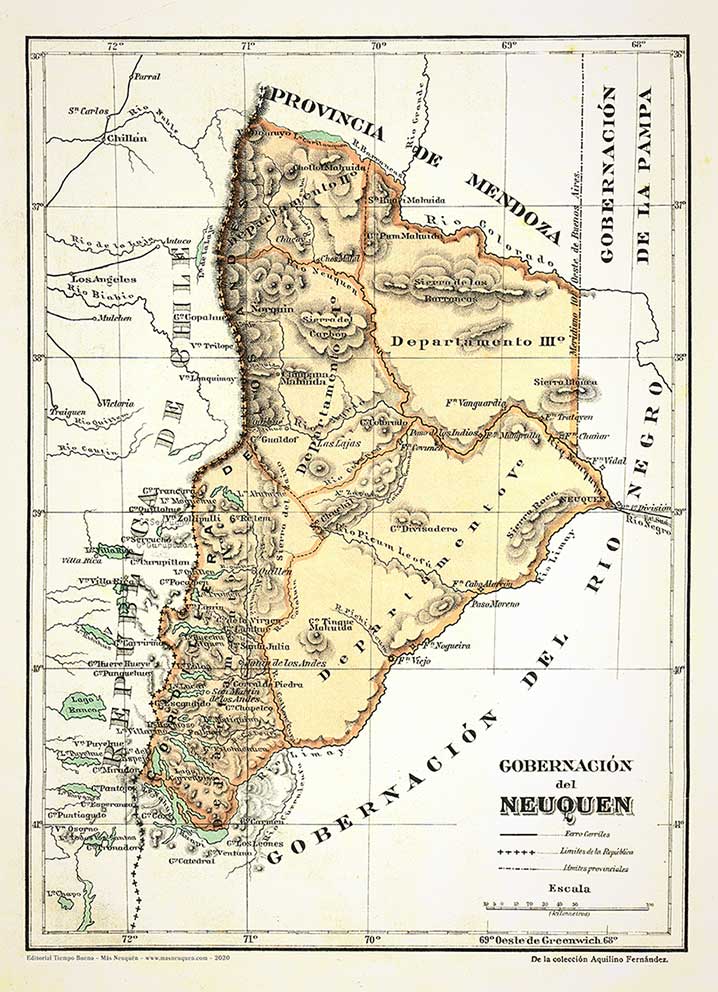 Mapa de Neuquén – 1897 | Más Neuquén